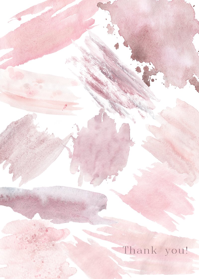 Watercolor Pastel Pink Backgrounds Clipart set (1126524)