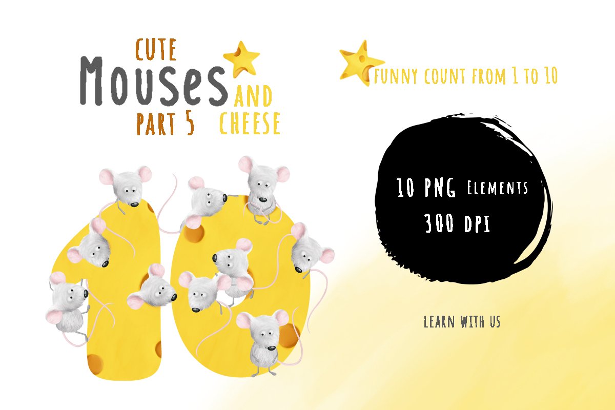 Mouses and cheese. PART 5 Funny count. Numbers from 1 to 10