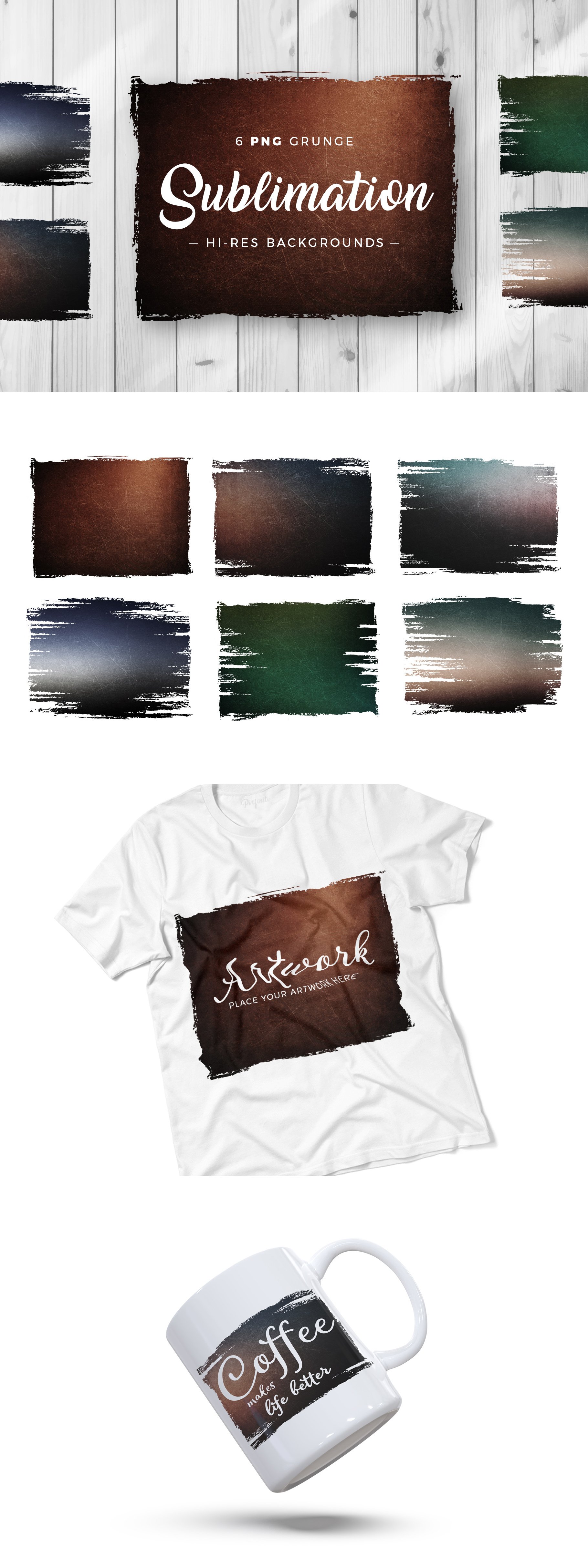 Grunge Textures & Sublimation Backgrounds