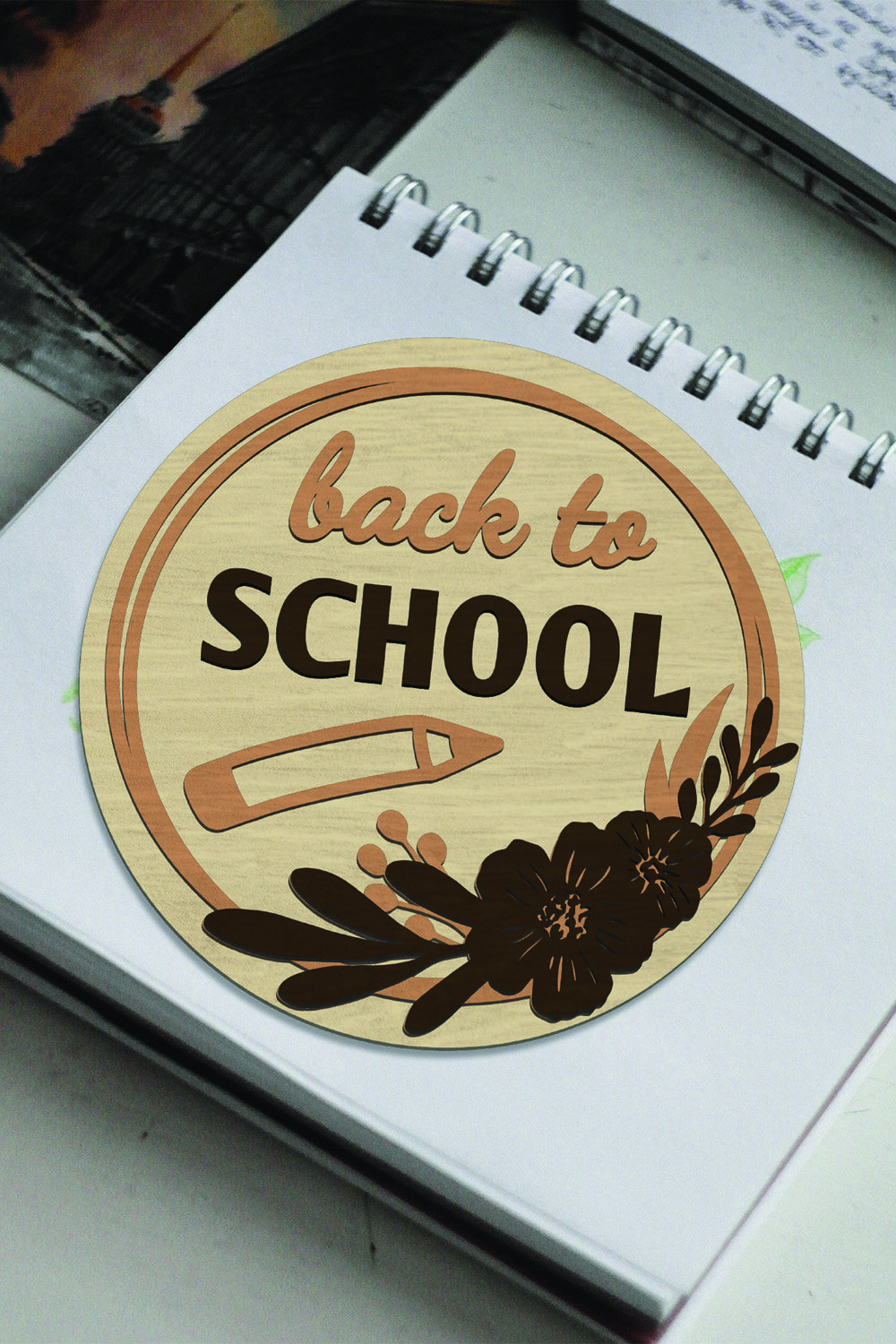 Back to School Round Decor Panel