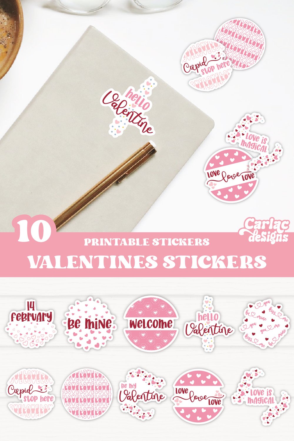 Valentines Stickers Bundle | Valentines Packaging Stickers