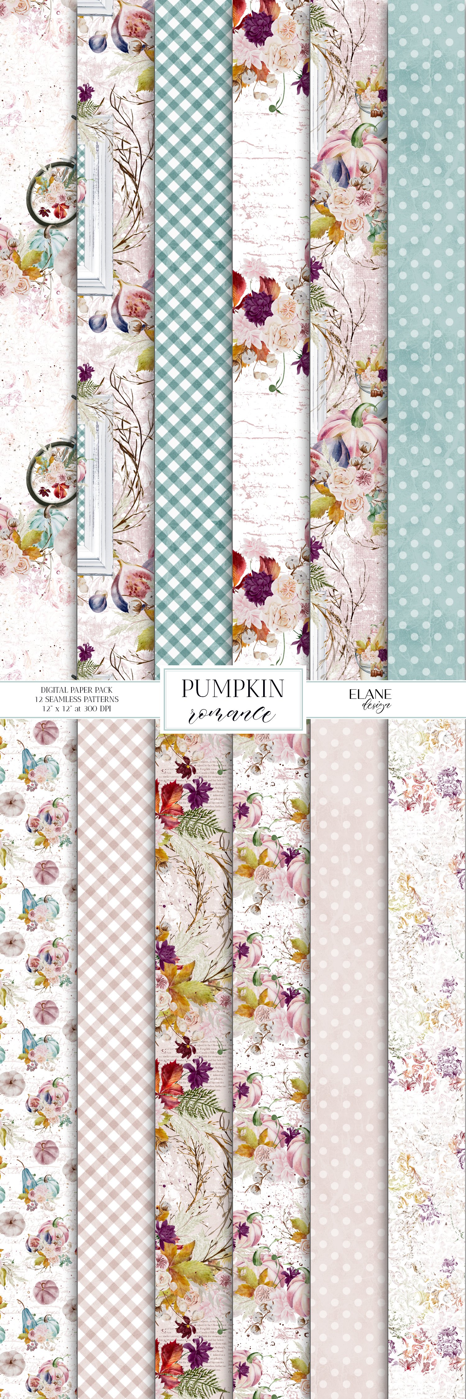 Pumpkin Digital Paper, Rich Autumn Seamless (4144213)