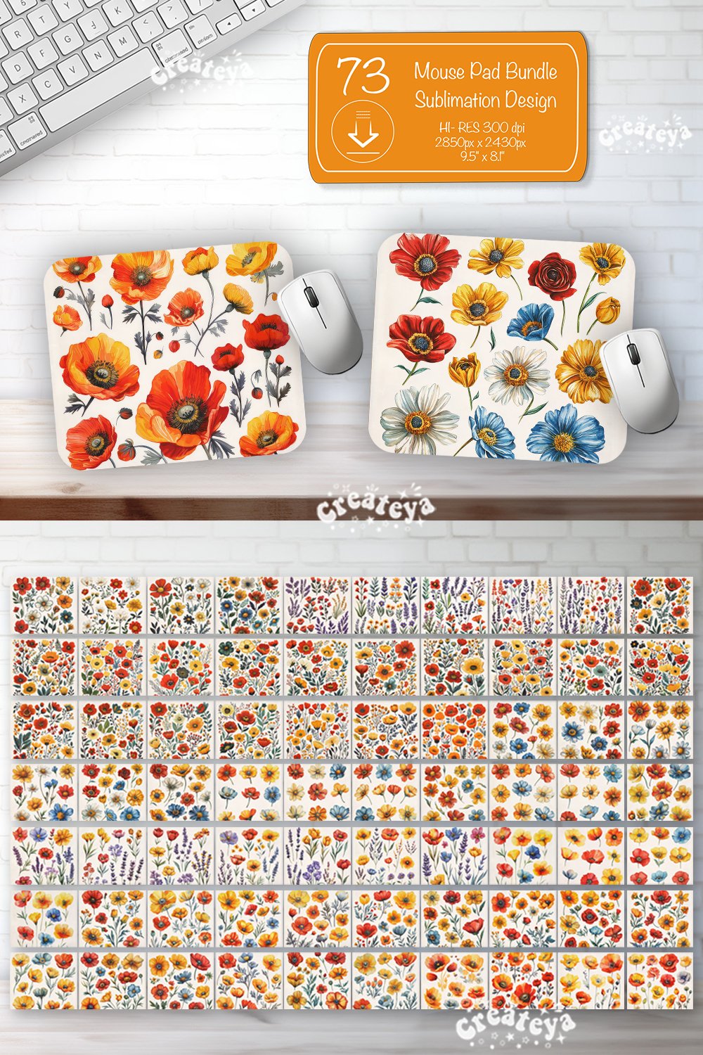 Flower Mouse pad bundle Spring mouse pad (5230759)