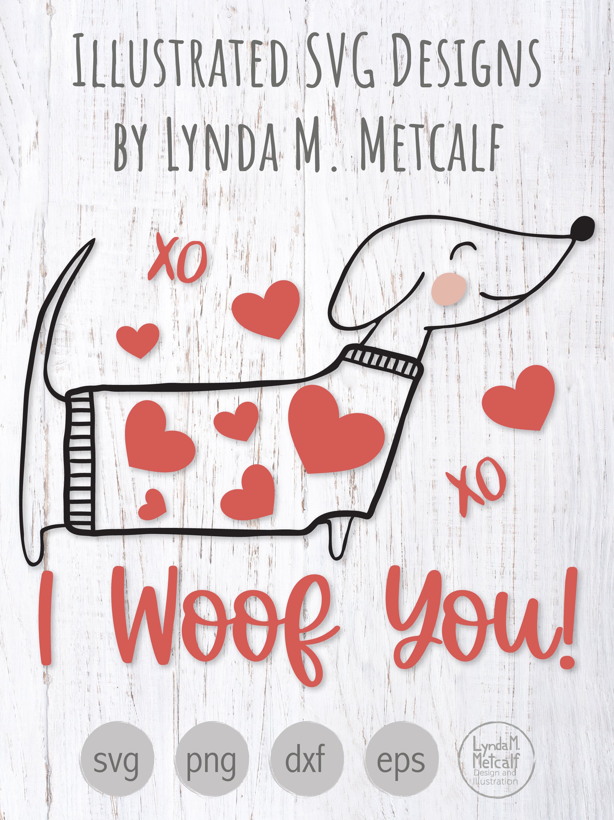 I Woof You Dog Valentine Svg, Valentine's Day Png Clip Art