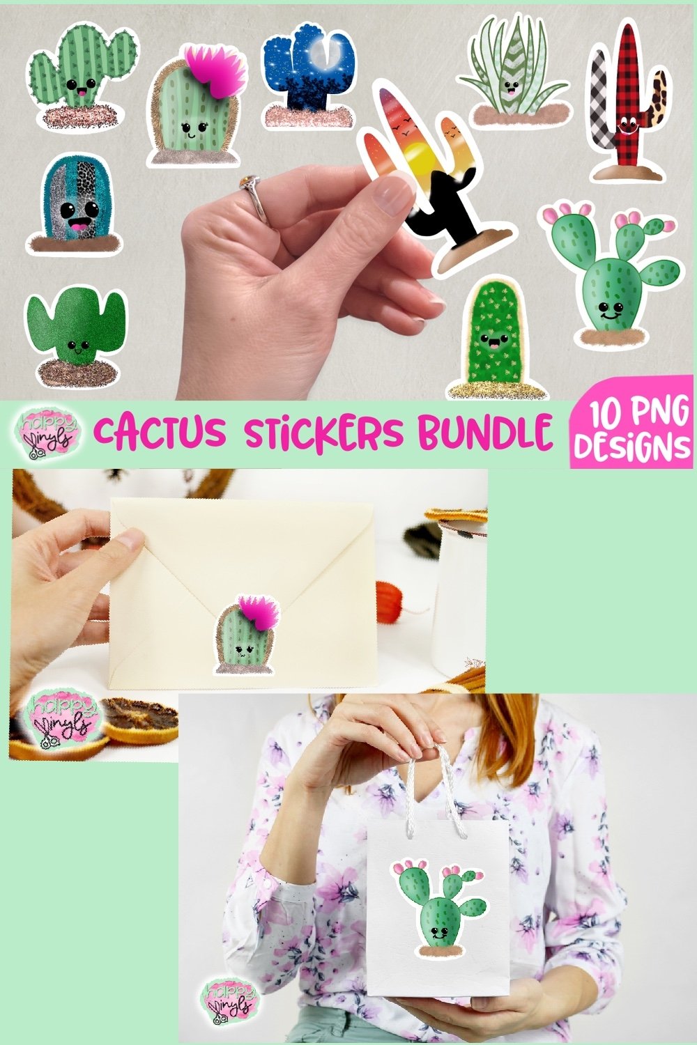Cactus Stickers - A Sticker Bundle