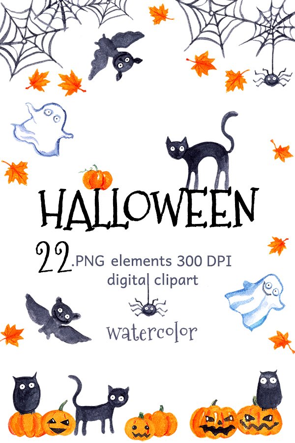 Cute Halloween digital Clipart
