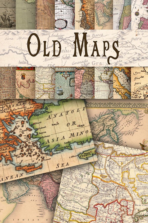Old Maps Digital Paper (37579)