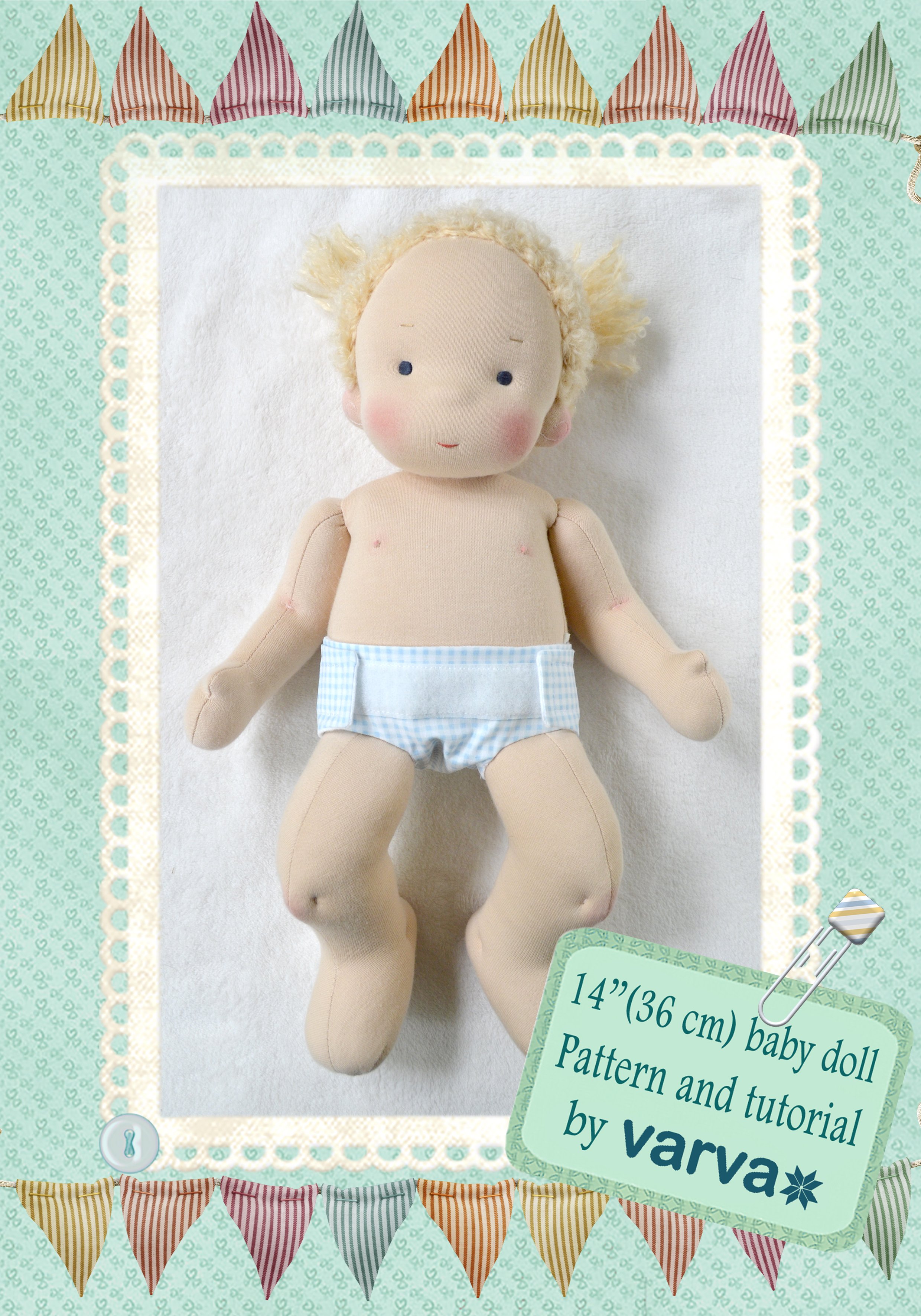 Natural Organic Waldorf Dolls sewing pattern and tutorial