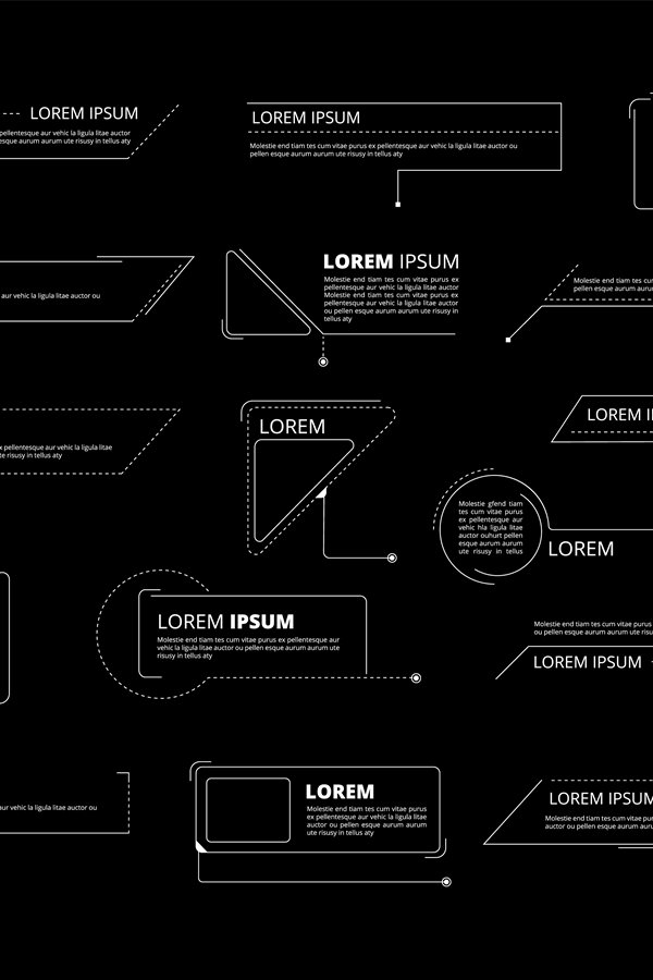 Callouts text. Title call out labels technology callout mark