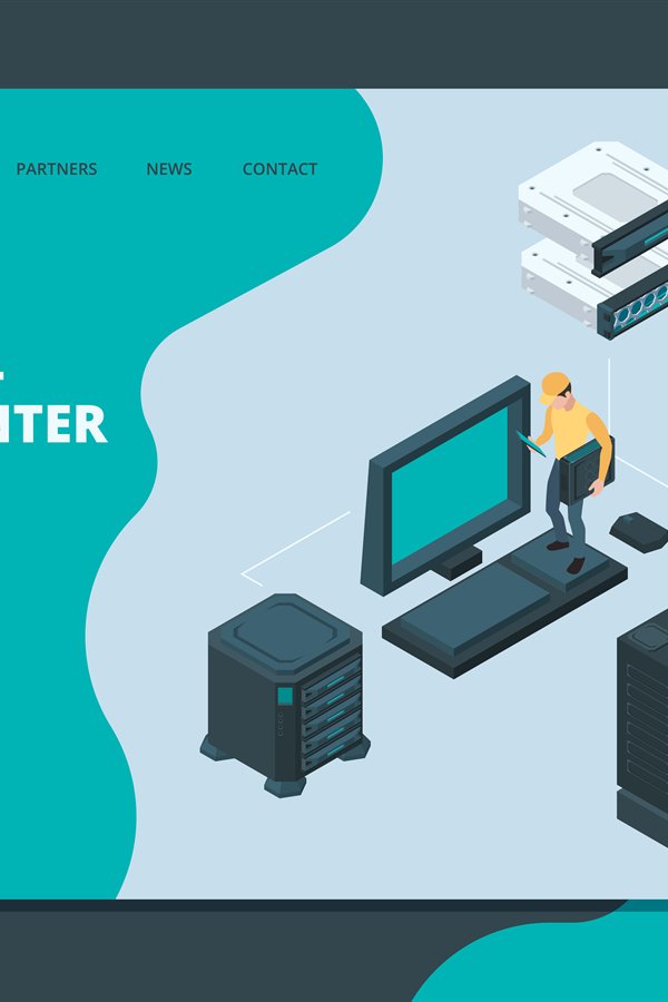 Data server landing. Software and hardware items for global