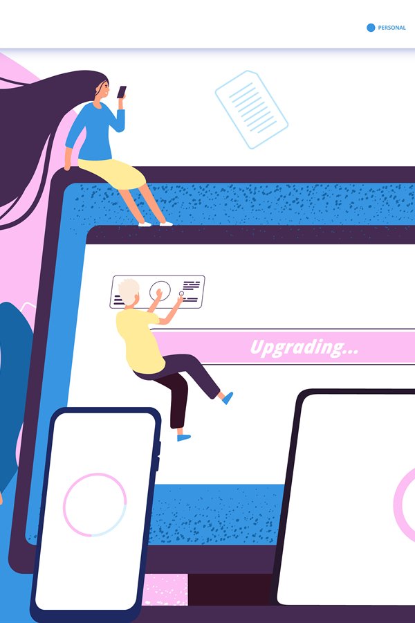 Upgrading system. Program installation upgrade systems updat