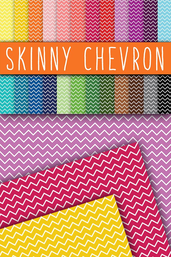Skinny Chevron Digital Paper (37549)