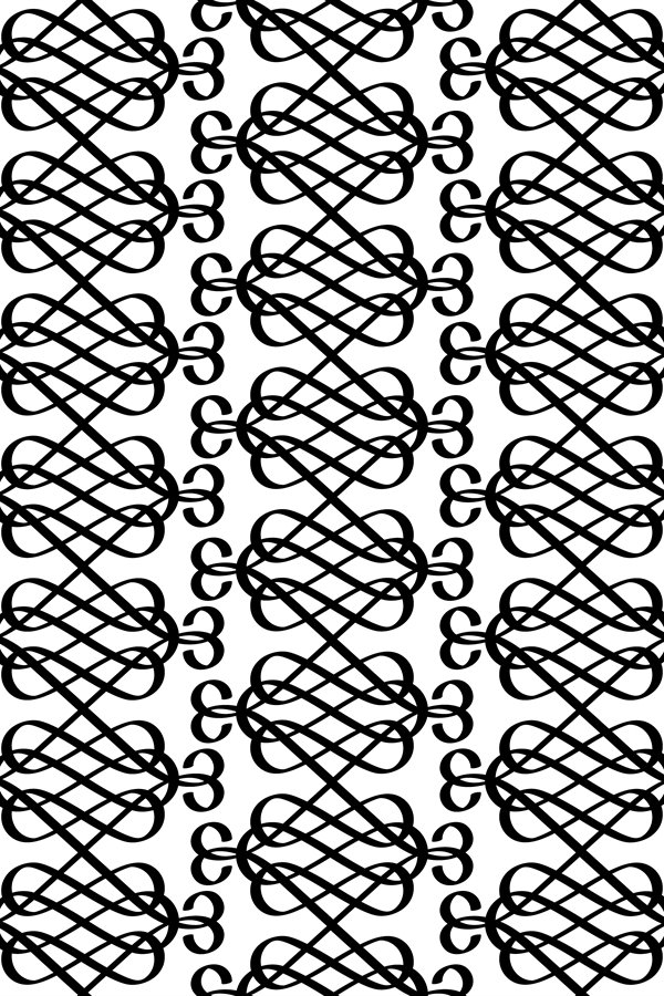 Decorative linear swirls pattern