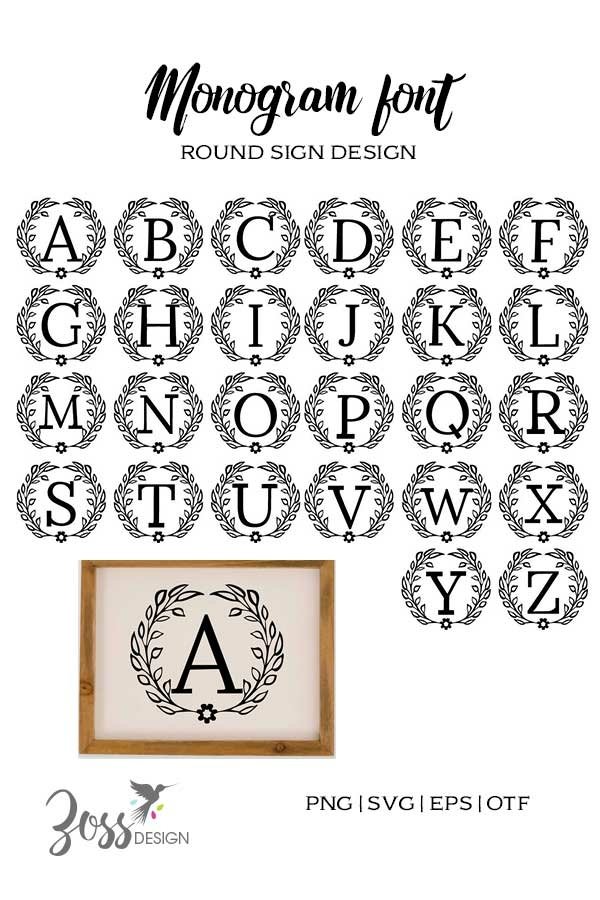 Monogram alphabet font