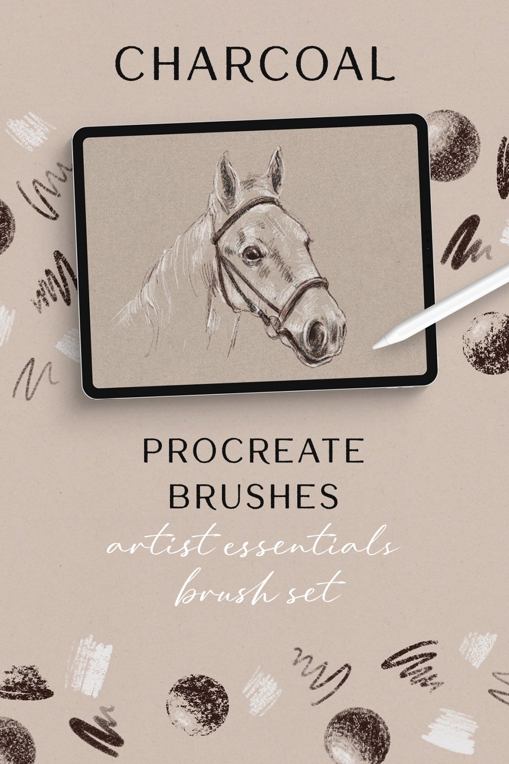 Charcoal Procreate Brushes and Paper Textures (2167202)