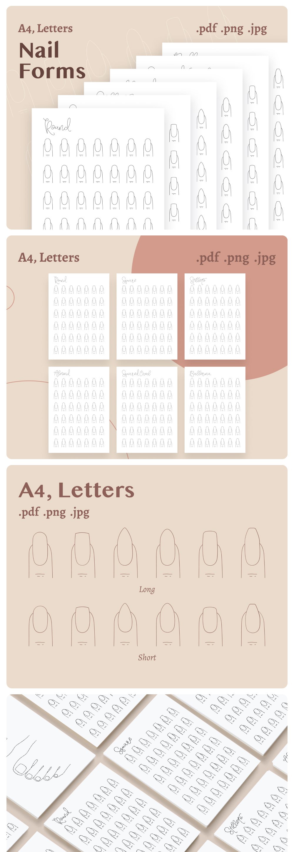 Nail planner Nail design notebook Nail sketchbook pdf KDP