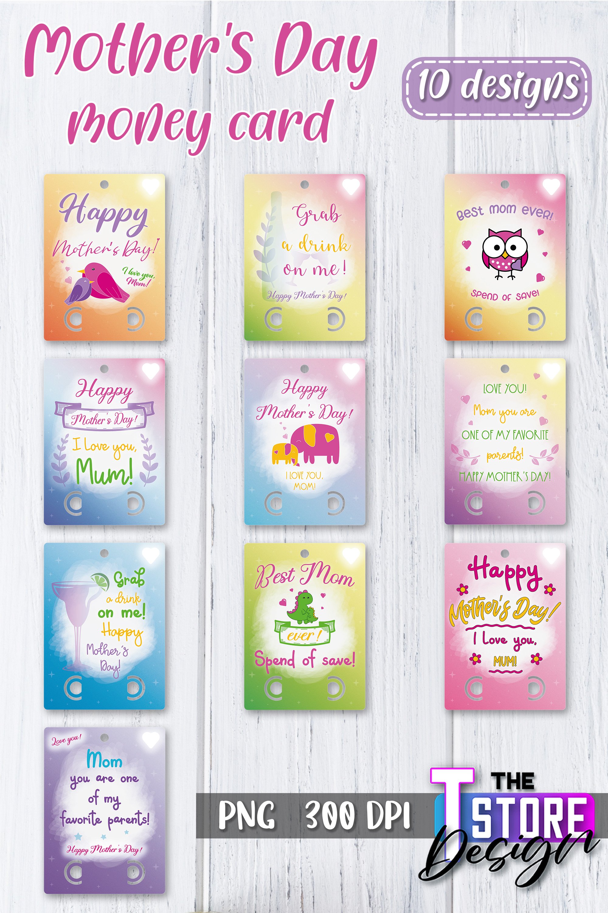 Mother's Day Money Card PNG Design | Mom Money (2565720)