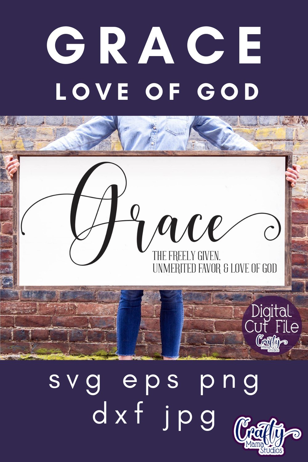 God's Grace Christian Farmhouse Home Sign Svg