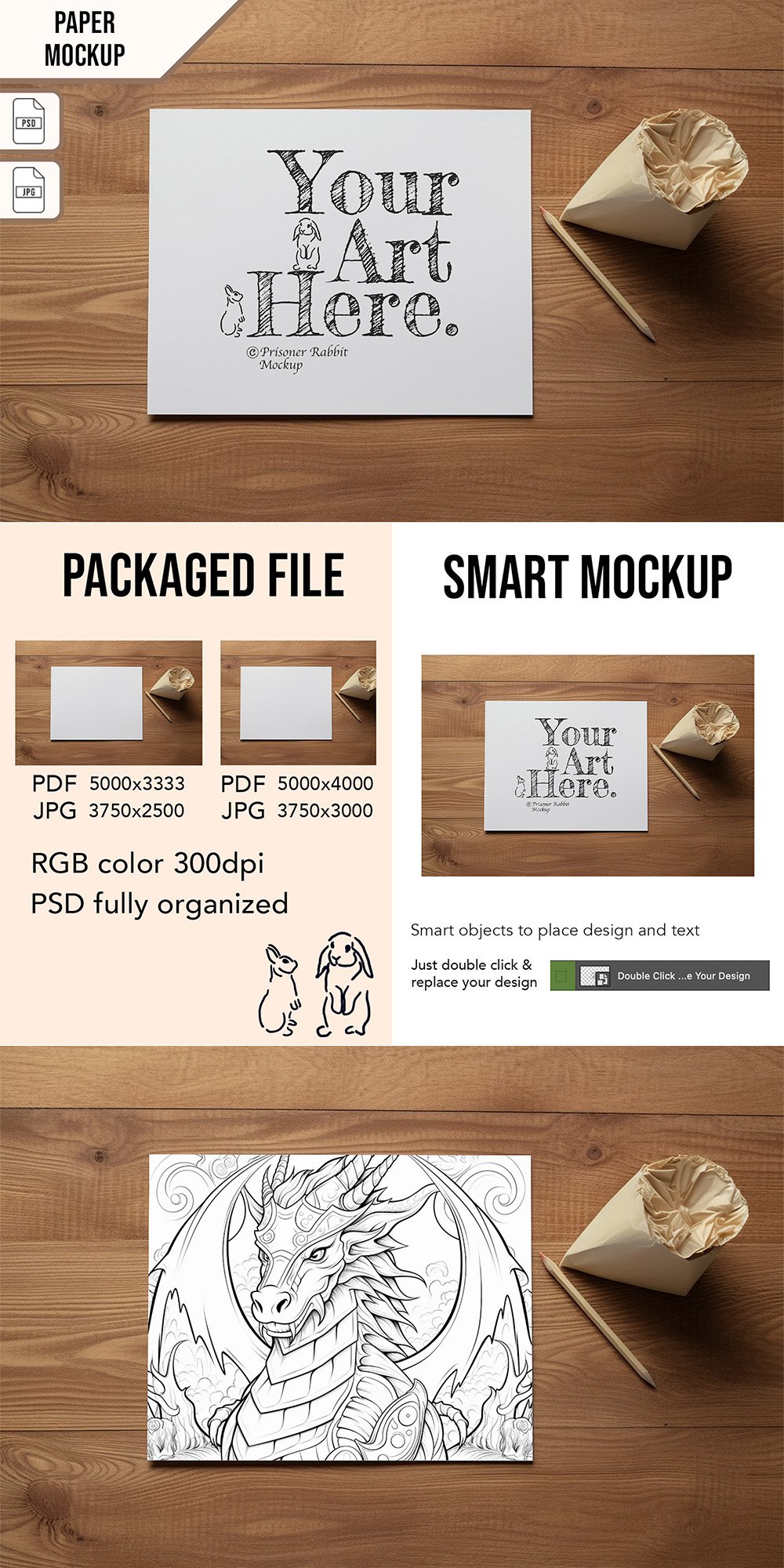 Sketch Pad Drawing Smart Mockup PSD & JPG Template (2773706)