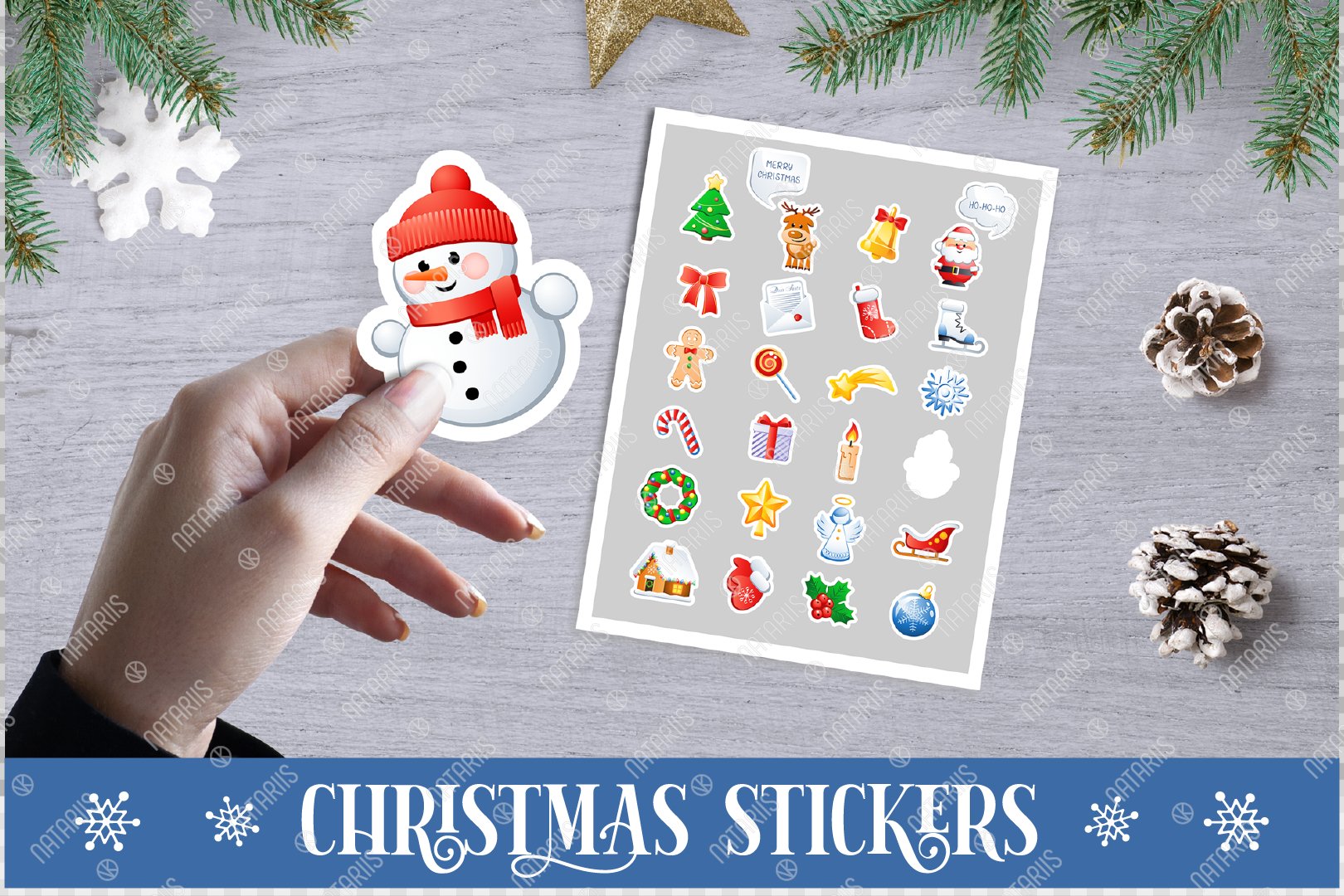 Big Christmas Stickers Collection.