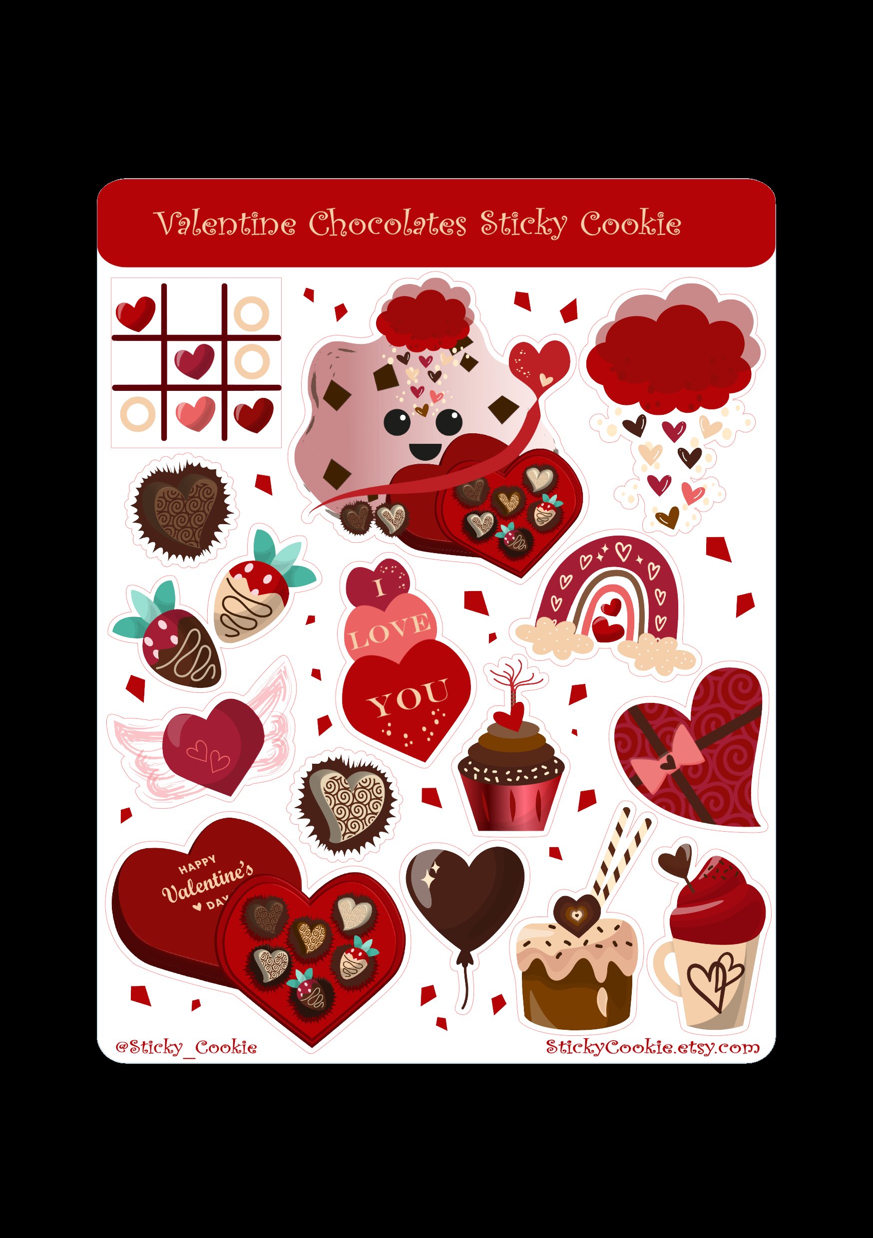 Digital Valentine Chocolates Clipart