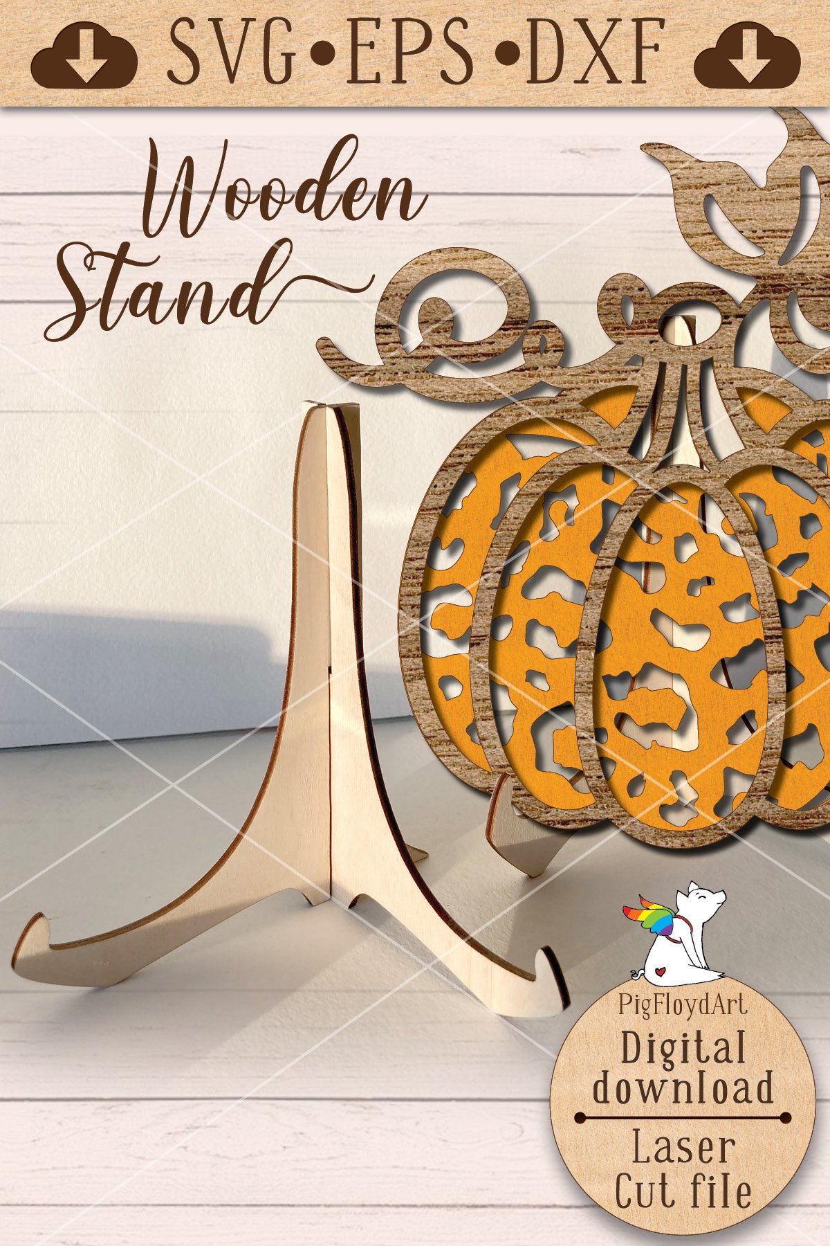 Wooden Stand Laser Cut file Home Decor, Stand for Signs