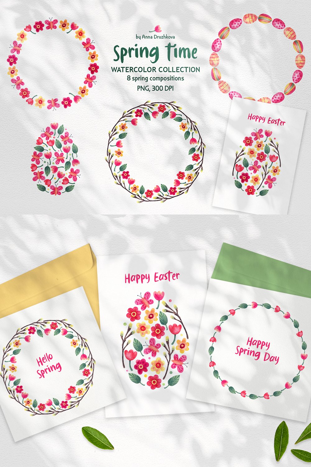 Spring Time Watercolor Clipart