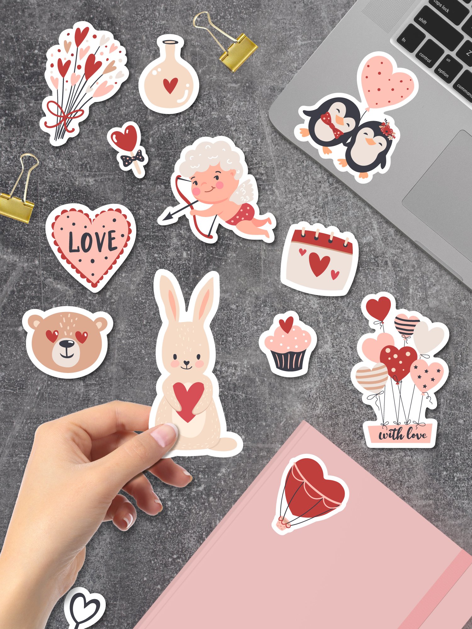 Valentine stickers