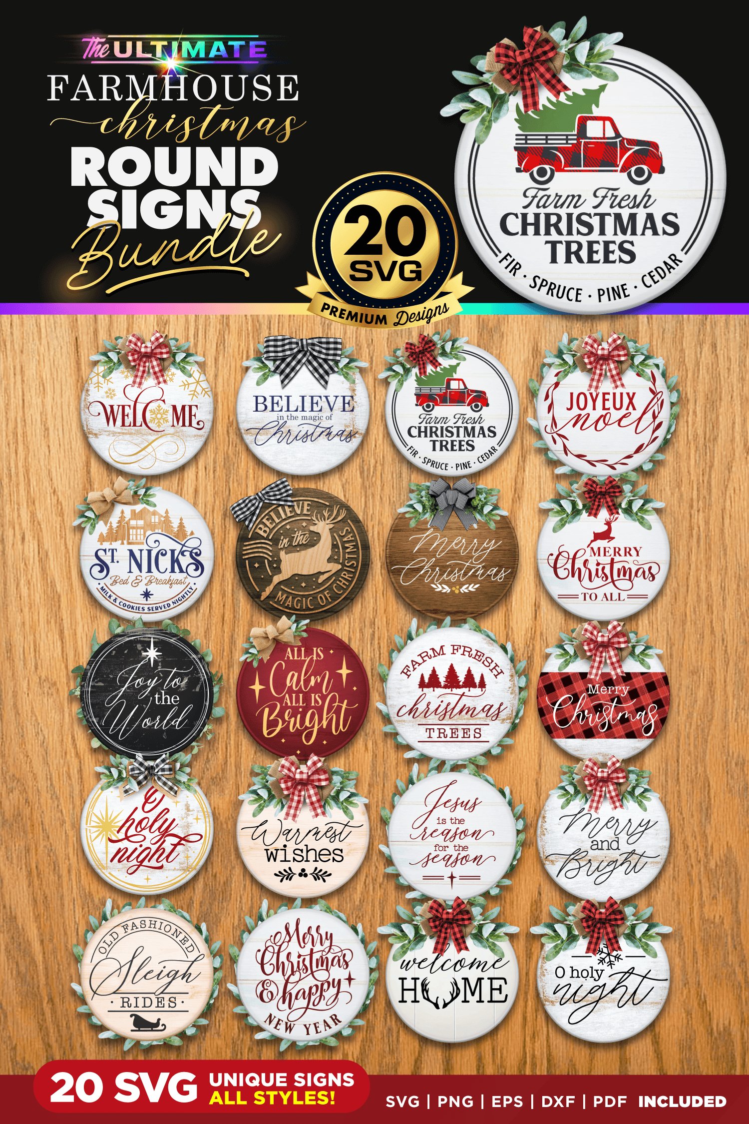 Christmas Door Signs Bundle