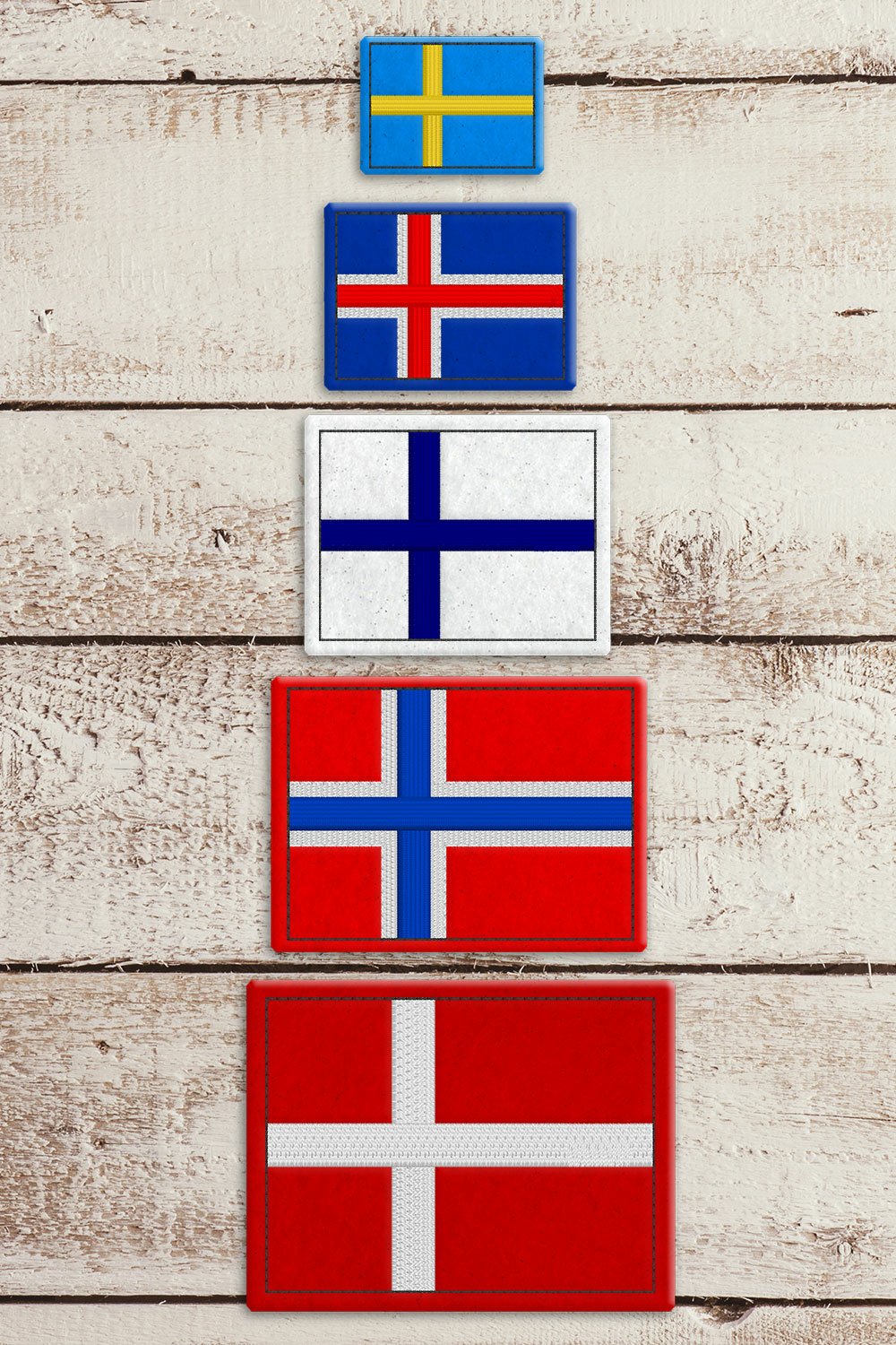 Nordic Cross Flag ITH Feltie Applique Embroidery File