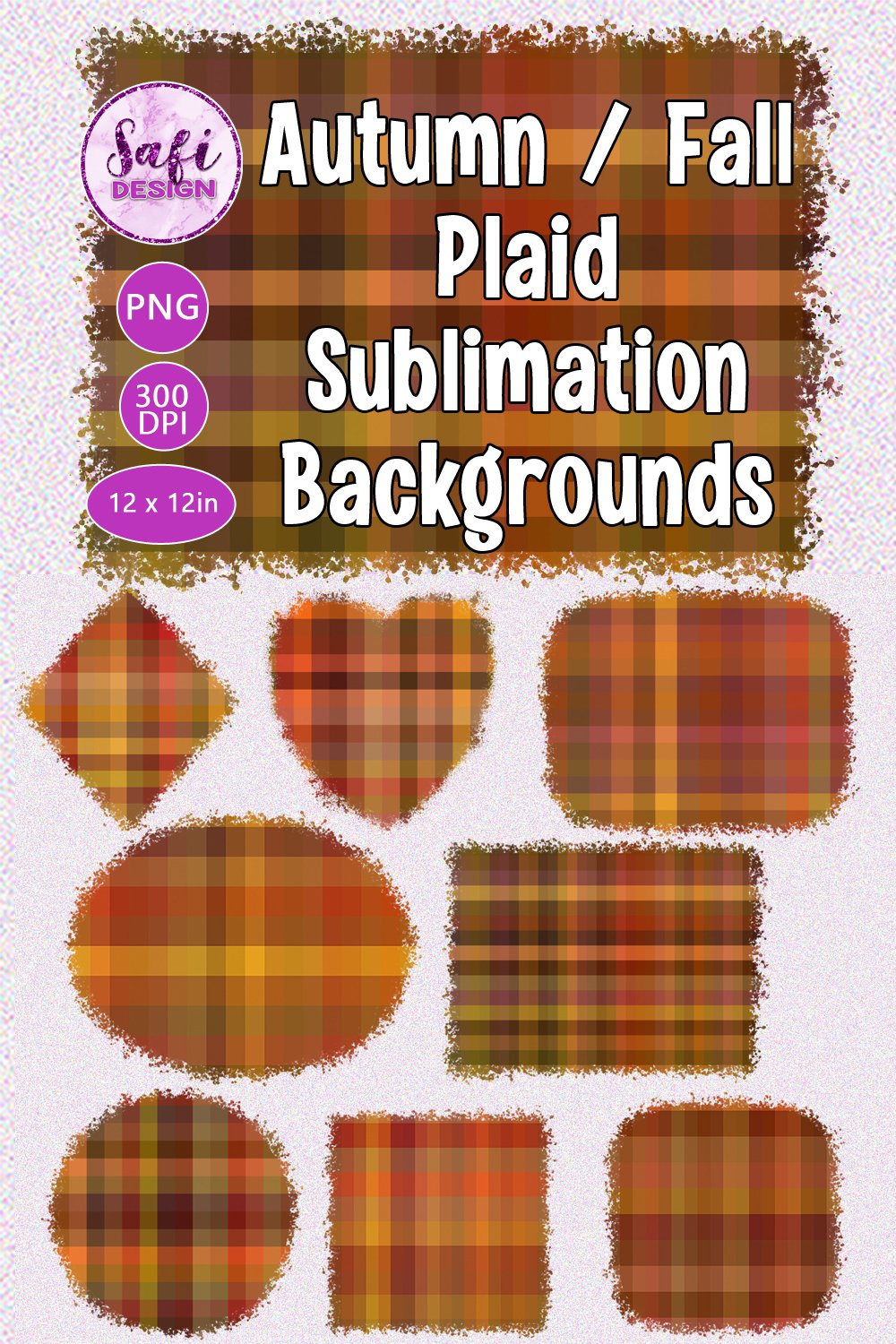 Autumn Fall Plaid Sublimation Backgrounds