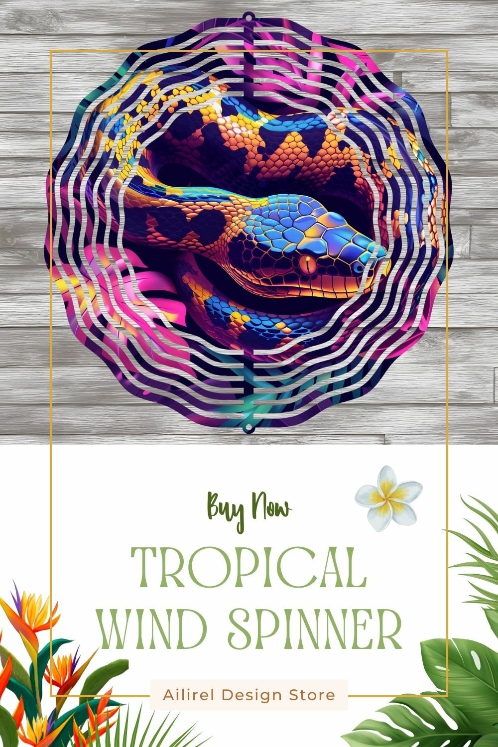 Snake Wind Spinner Sublimation Design