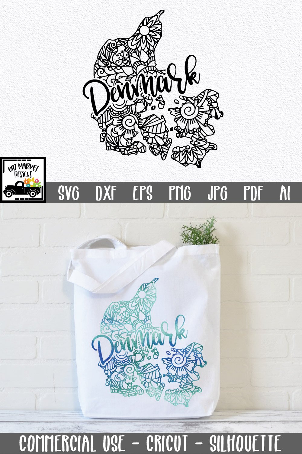 Denmark SVG File - Denmark Mandala Design