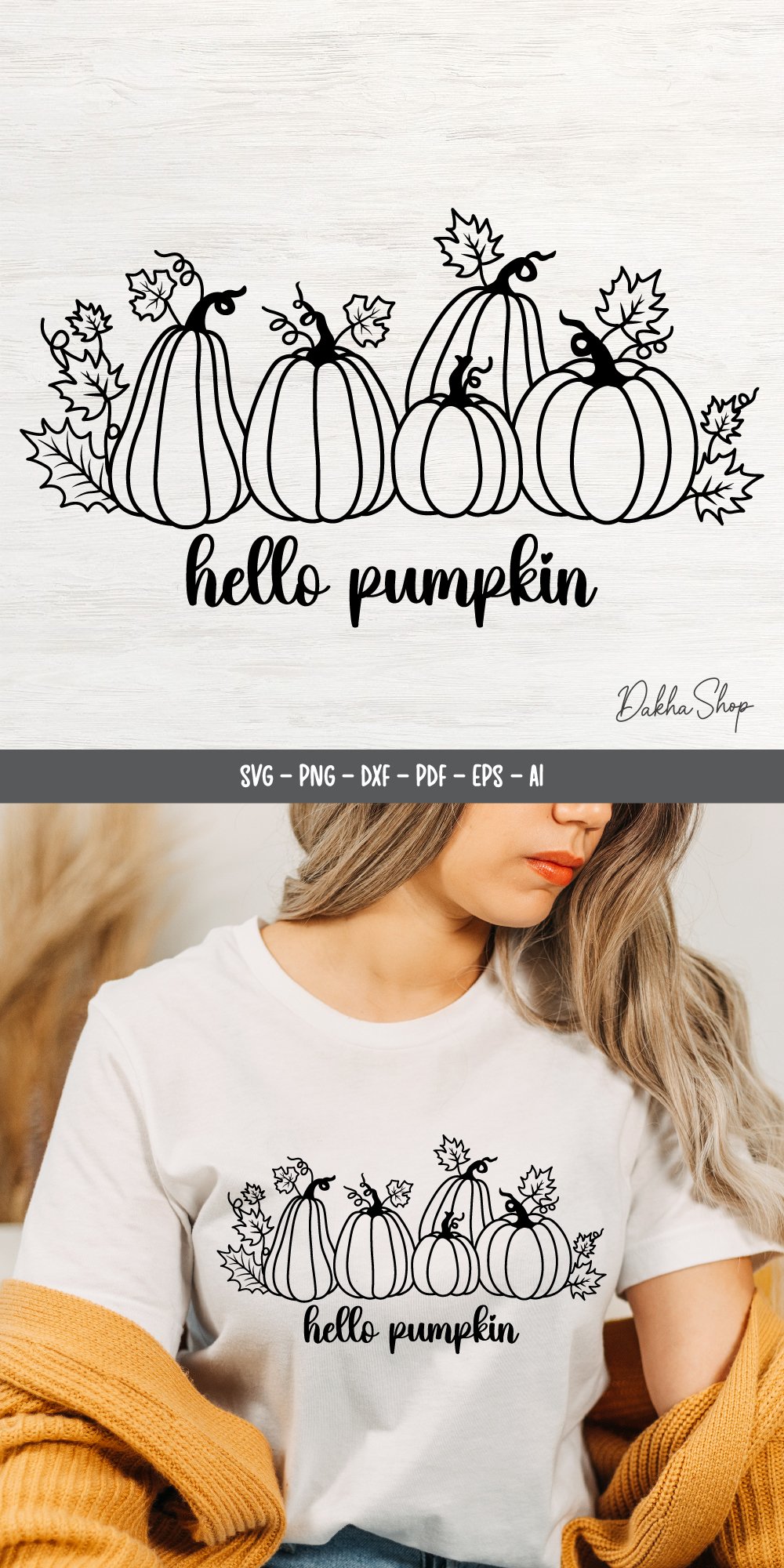 Hello Pumpkin Svg, Fall Pumpkin Svg, Fall Svg, Thanksgiving.