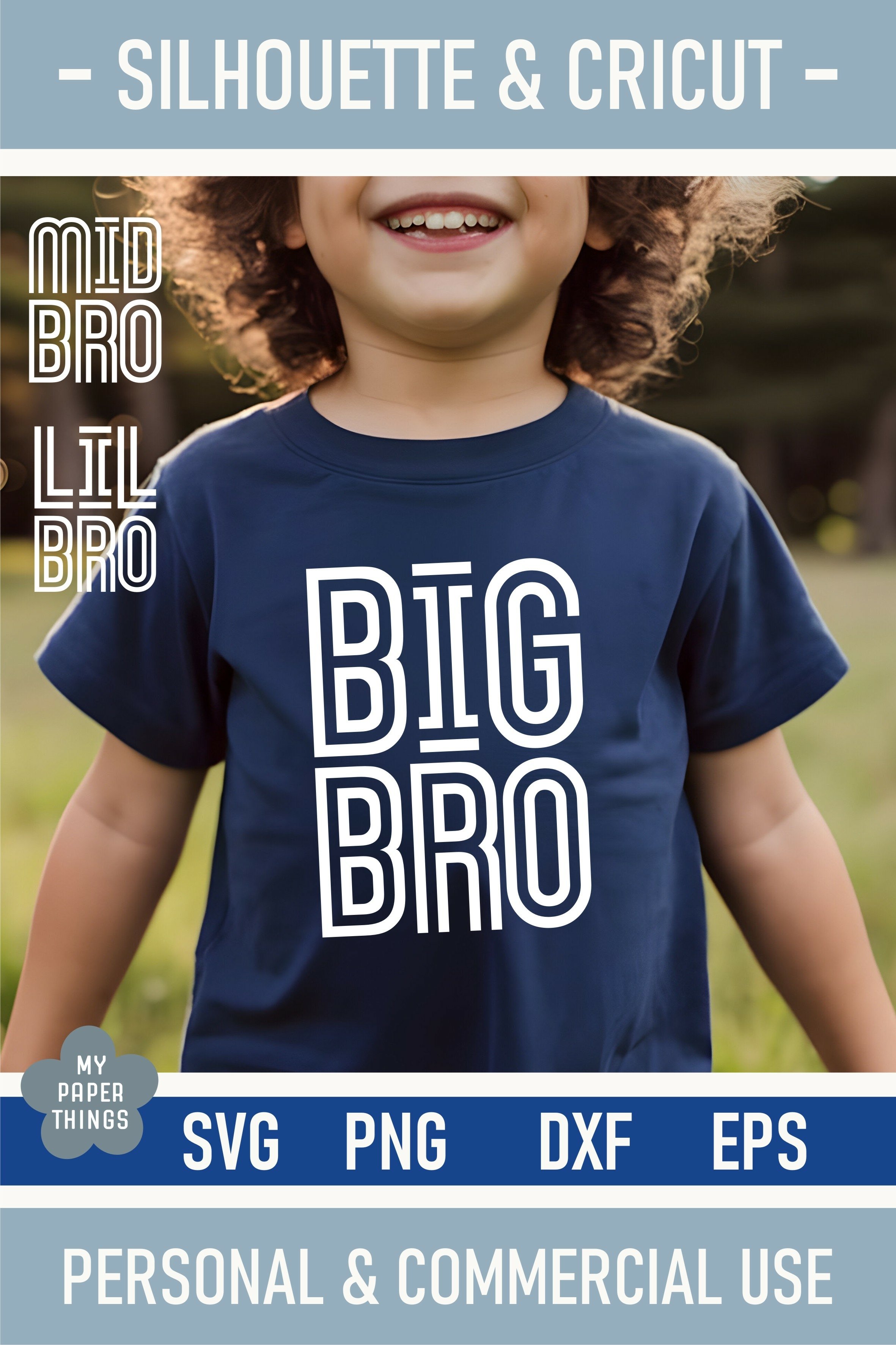 Little Middle Big Brothers Svg