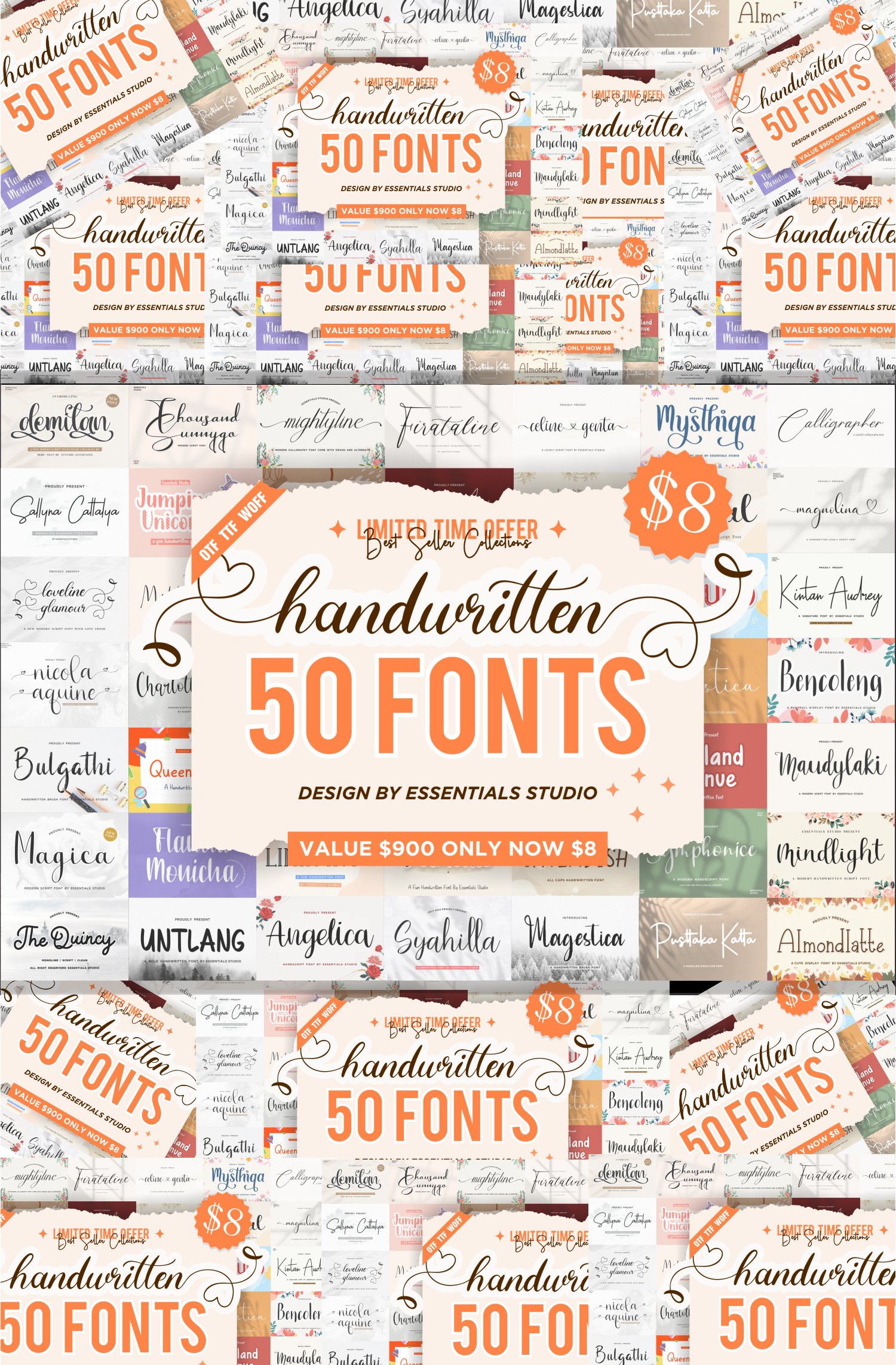 Best Sellers Font Bundle - Ultimate 50 Crafting (2053391)
