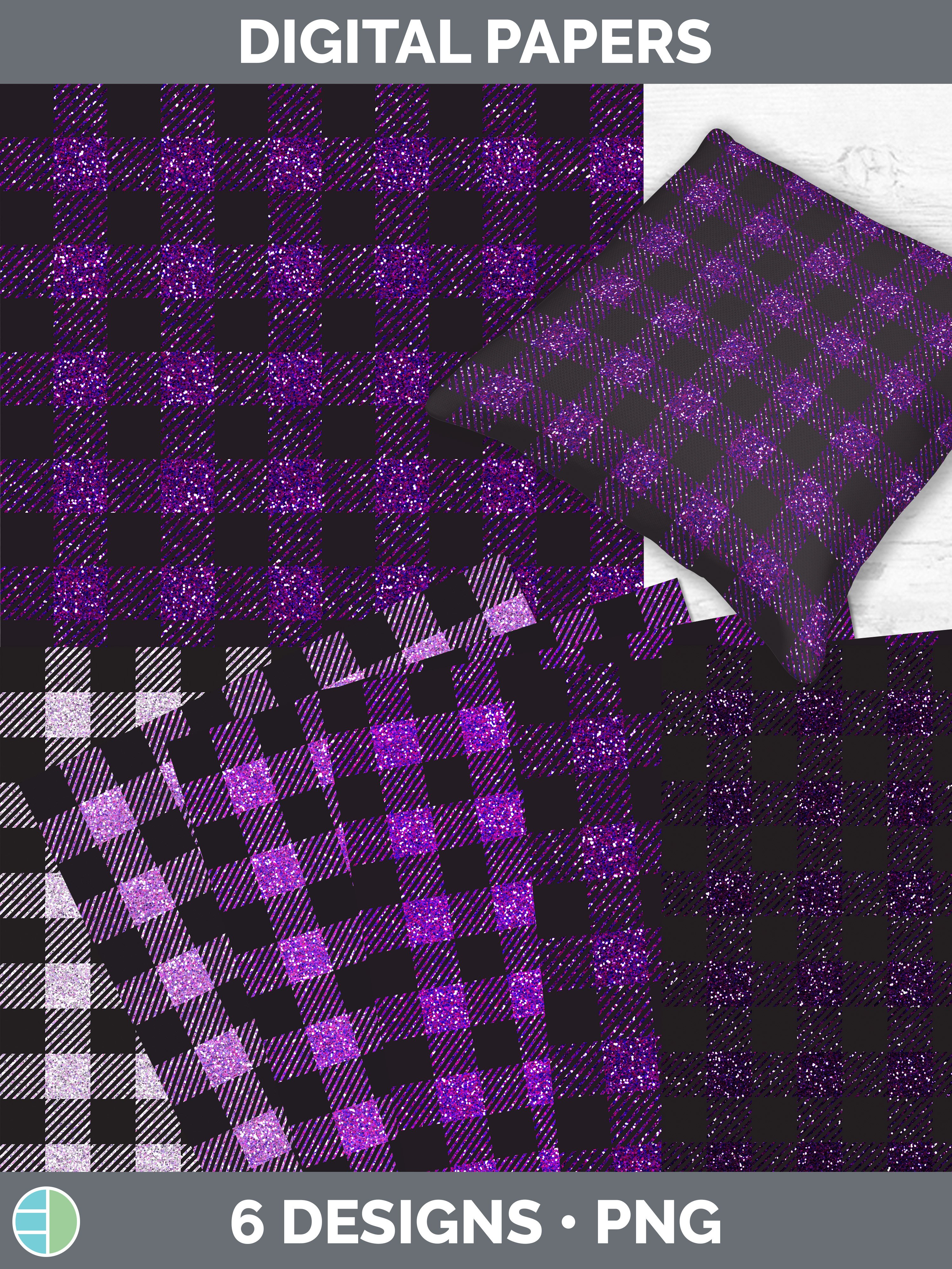 Pink Buffalo Plaid Backgrounds | Digital Scrapbook Papers
