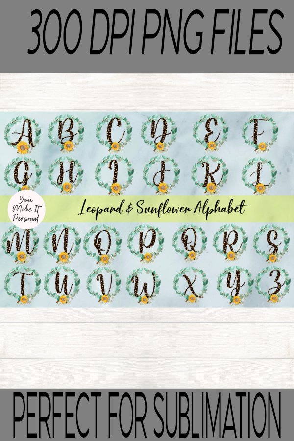 Sunflower and Leopard Alphabet