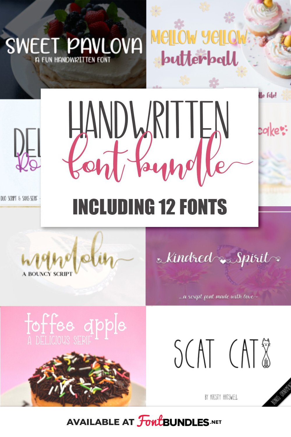 Handwritten Font Bundle - 12 Fonts (907571)