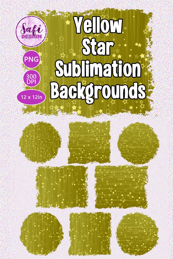 Yellow Star Sublimation Backgrounds