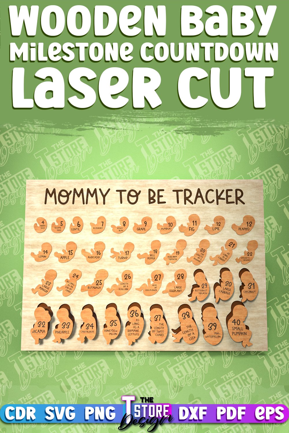 Wooden Baby Milestone Countdown | Wooden Puzzle Laser Cut