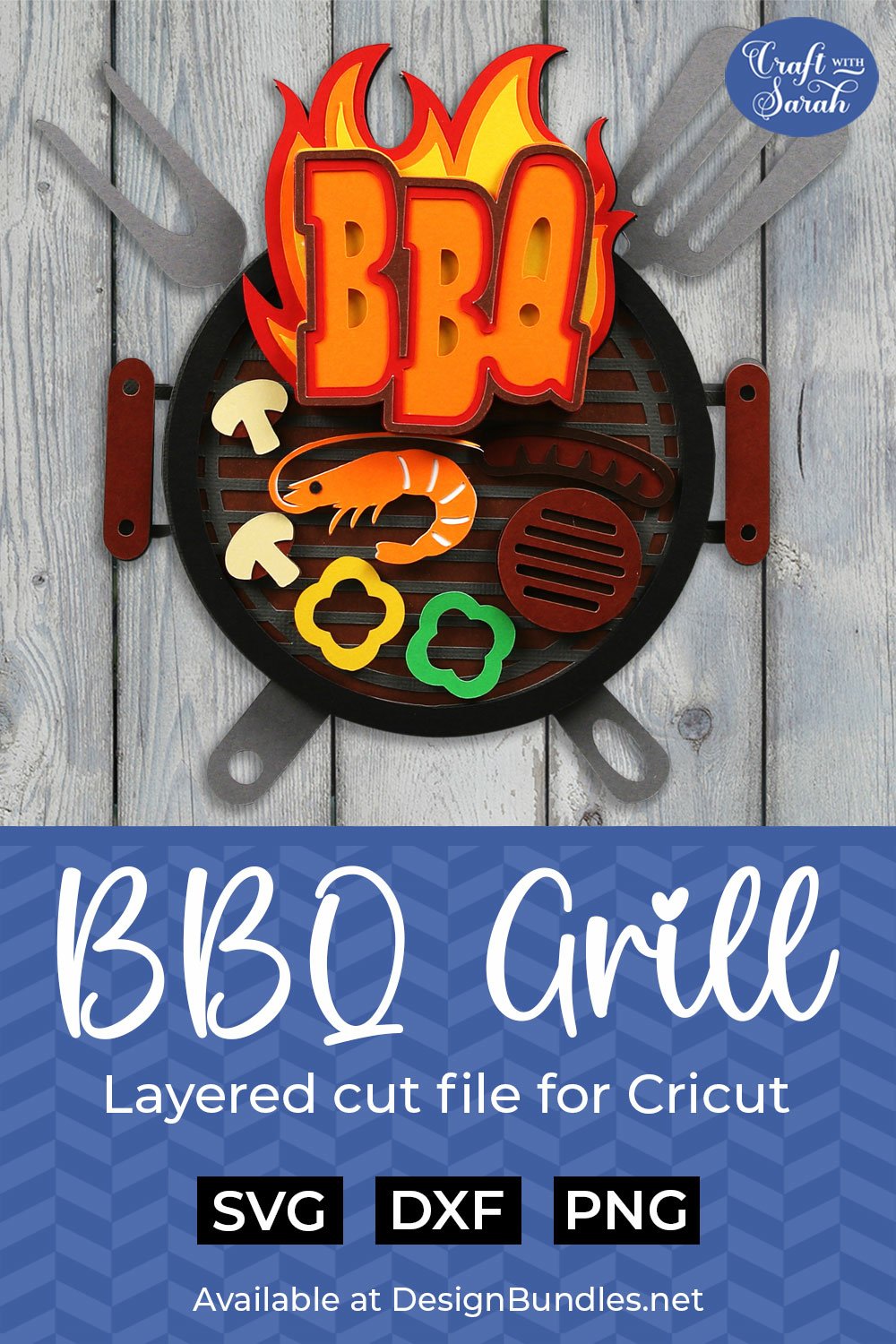 Layered BBQ SVG | 3D Grill SVG for a Grill Master! (1982531)