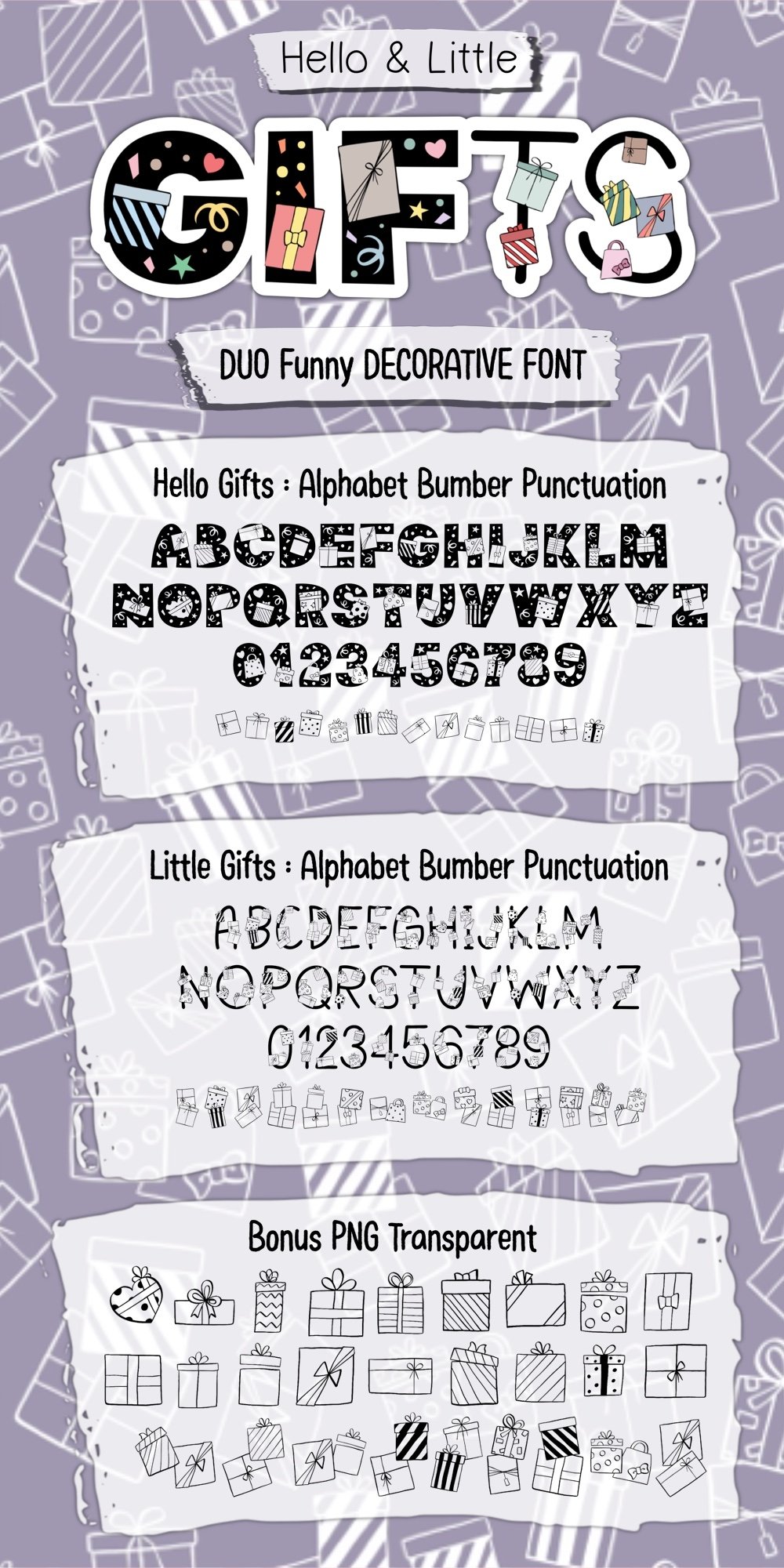 Hello & Little Gifts Duo Decorative Fonts (2259527)