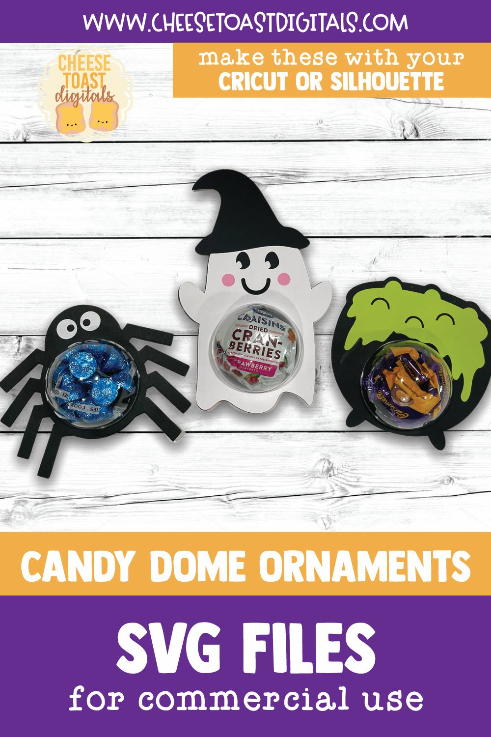Halloween Candy Dome Ornaments | Paper Party Favor SVG