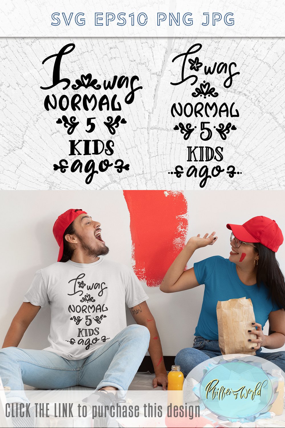 SVG ironic quote for large family I was normal 5 kids ago