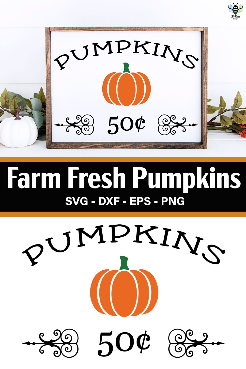 Pumpkins for sale sign SVG