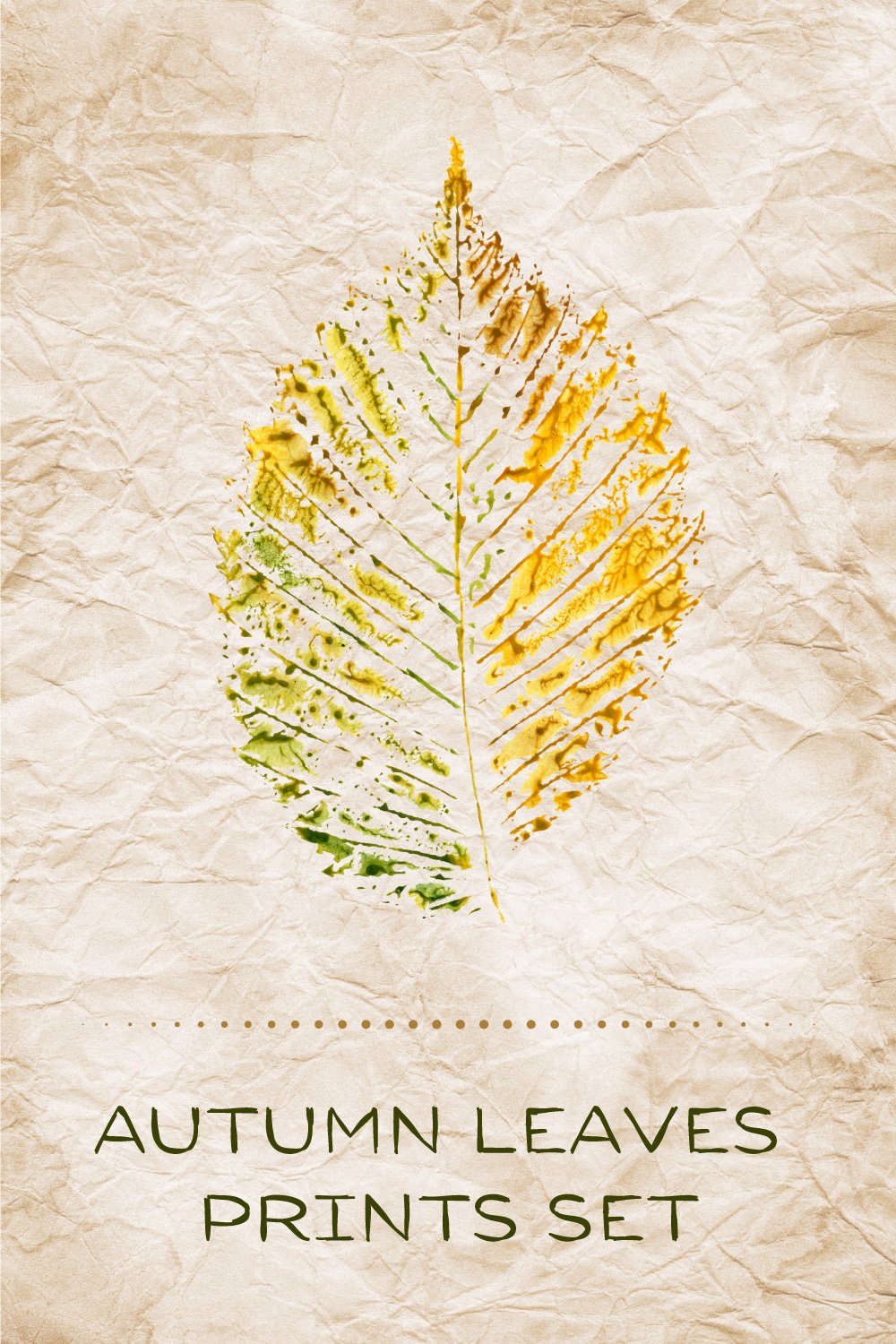 Autumn leaves watercolour prints set