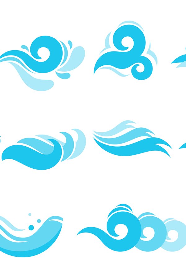 Sea water splash. Spa pool waves, ocean surf tide and waters