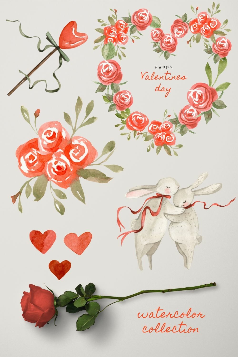 Valentine's watercolor clipart (2354962)