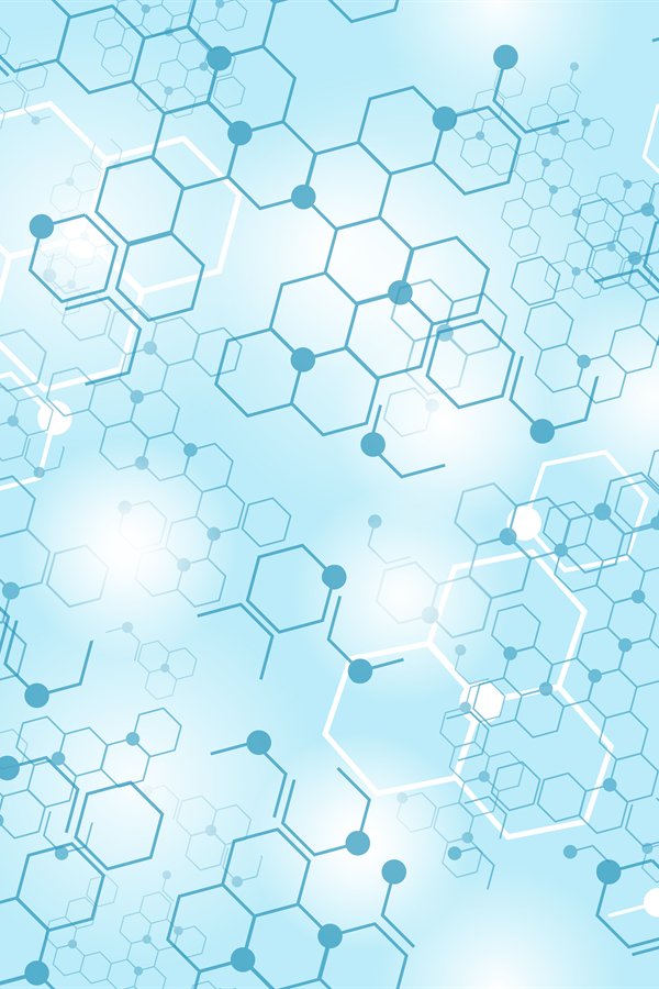 Molecular structure seamless pattern